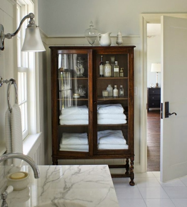 Storage Inspiration: In the Powder Room :: This Is Glamorous